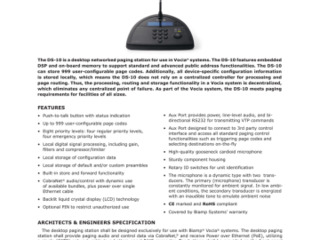 Vocia model:Vocia DS-10 biamp systems