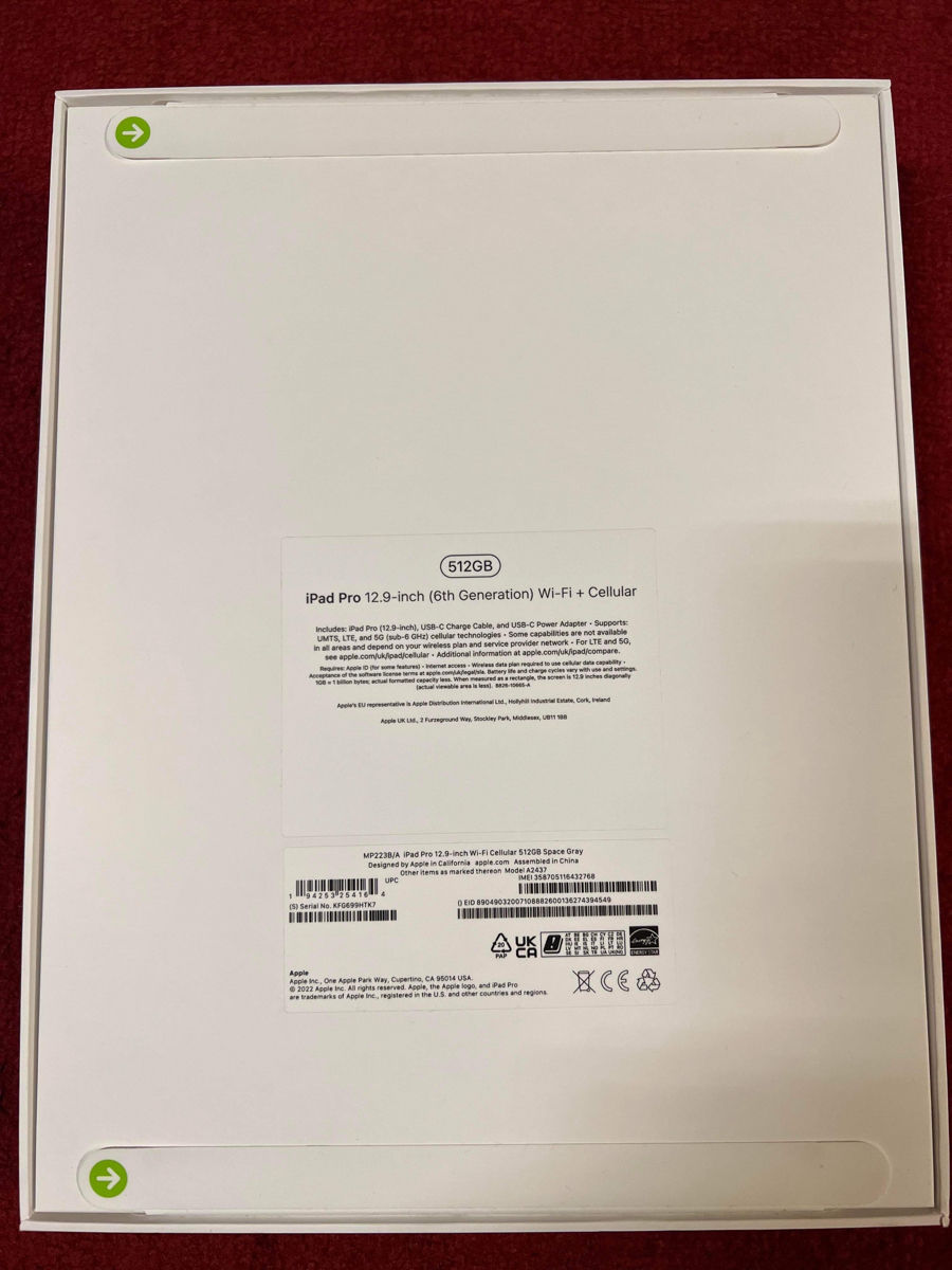 2022 Apple 12.9-inch iPad Pro (Wi-Fi + Cellular, 512GB) - Space Grey (6th generation) M2 processor