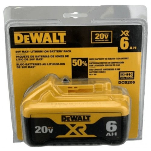 Аккумулятор 20V MAX 6.0Ач Dewalt DCB206