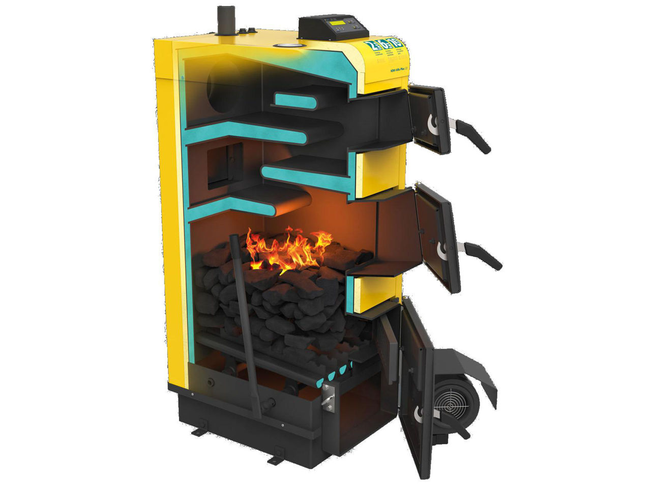 Cazan Combustibil Solid Pereko Ksw Alfa Plus 18Kw