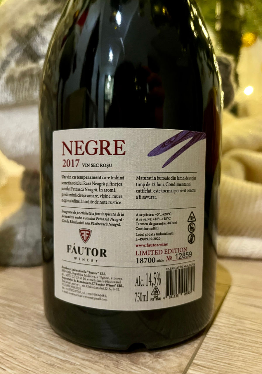 Fautor Negre 2017 Limited Edition