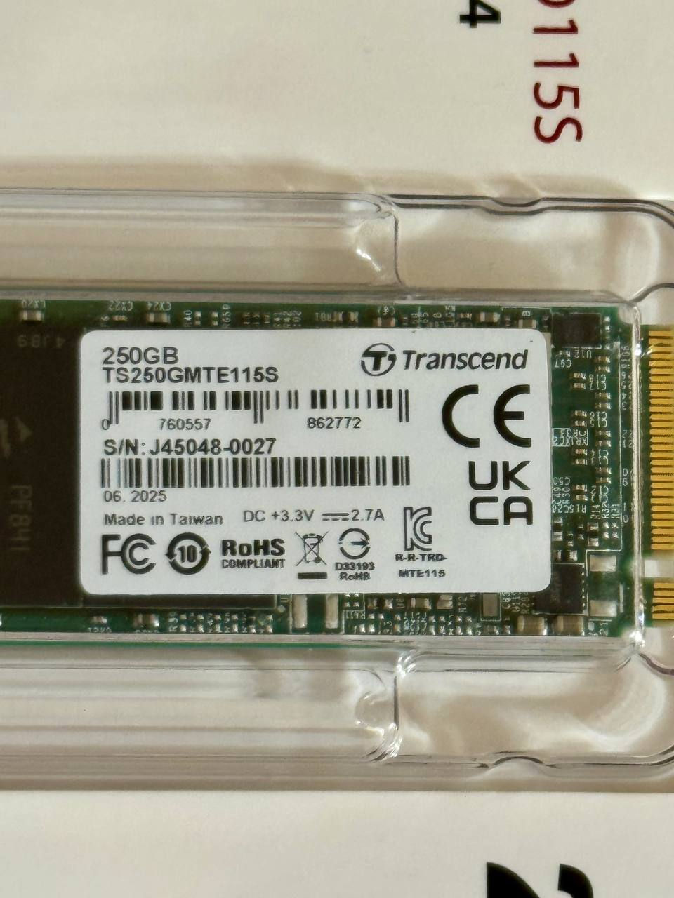 SSD M2 Transcend 250 GB Nou