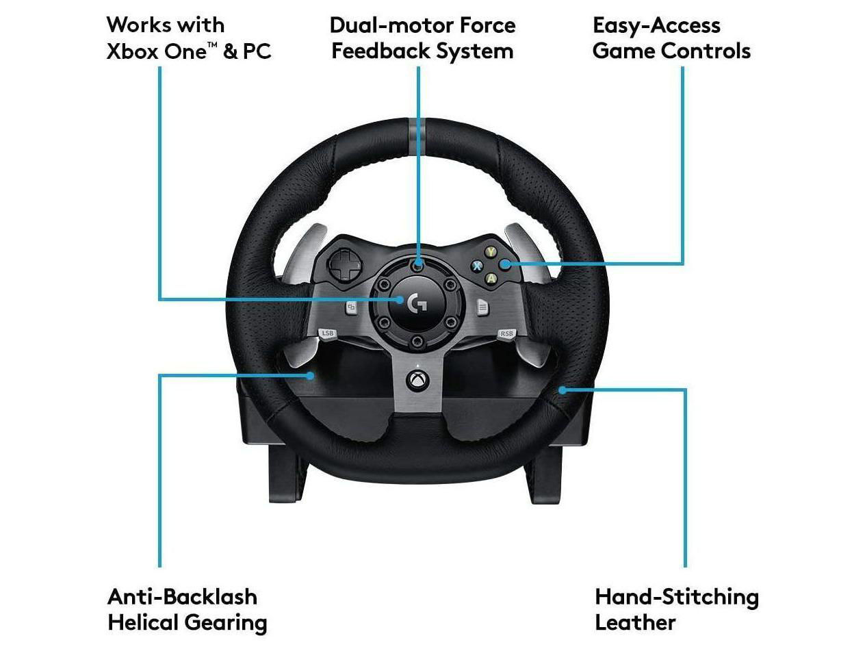 Wheel Logitech Driving Force Racing G920, 11", 900 Degree, Pedals, 2 ...