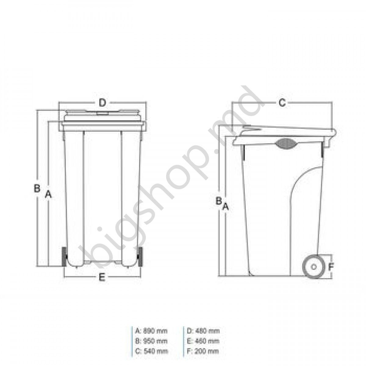 Tomberoane de gunoi TB 120L Green