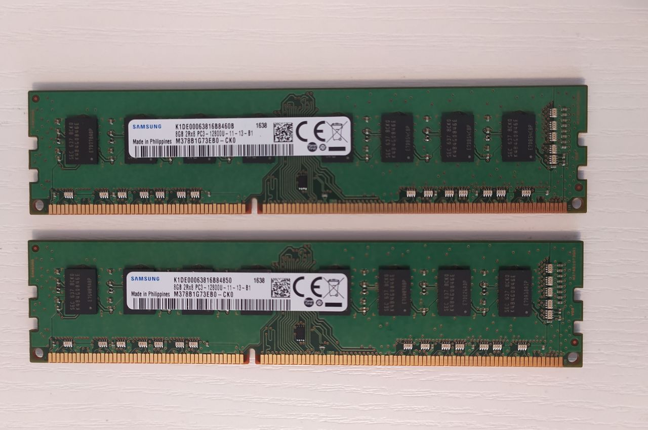 DDR3 16GB (2x8) 1600Mhz Samsung
