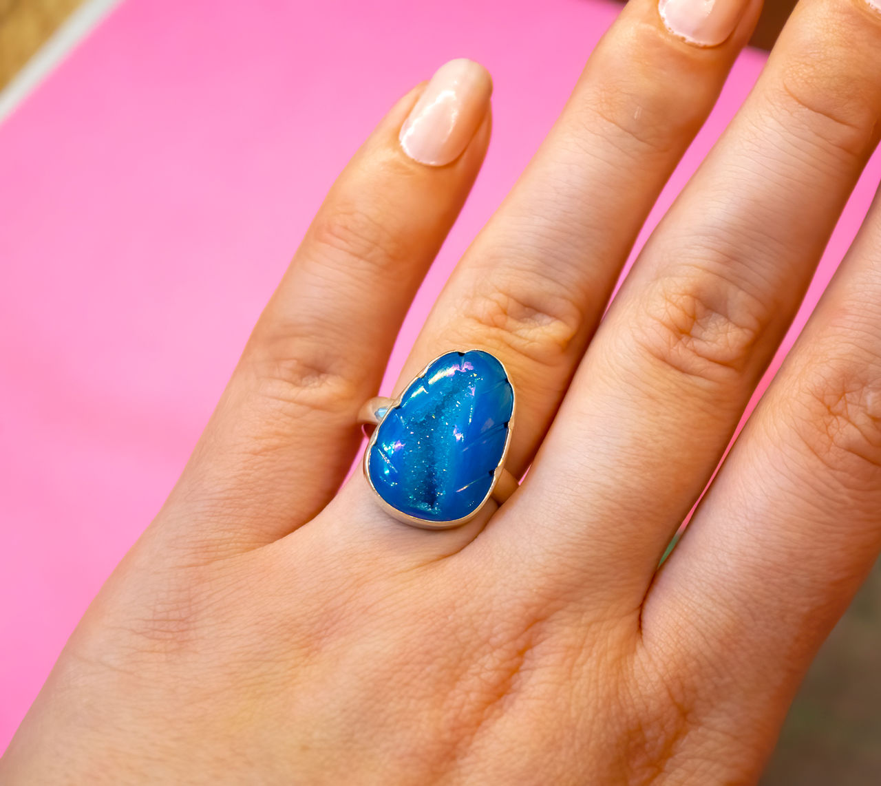 Серебро 925 кольцо с натуральным апатитом