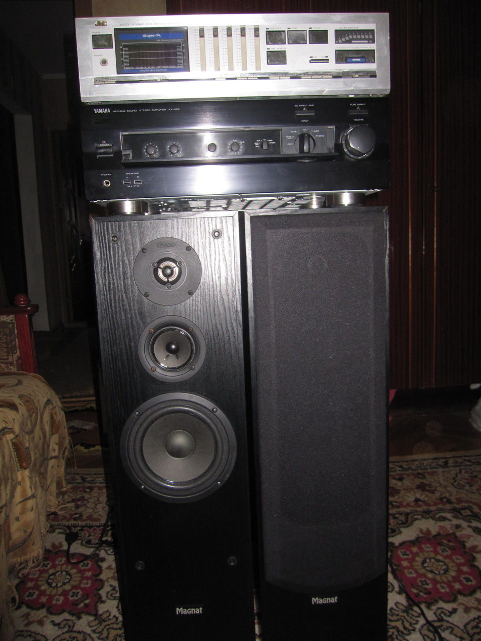 колонки magnat усилитель с пультом yamaha-ax 492 и jvc -ax- 50 по 2200 ...