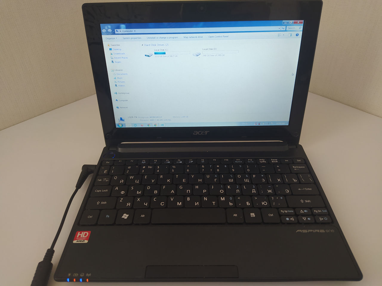 Netbook Acer Aspire one 522-C6Ckk