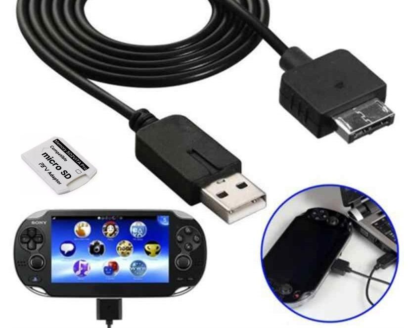Адаптер microsd, usb кабель зарядки и карта память 32/64/128gb с играми ...