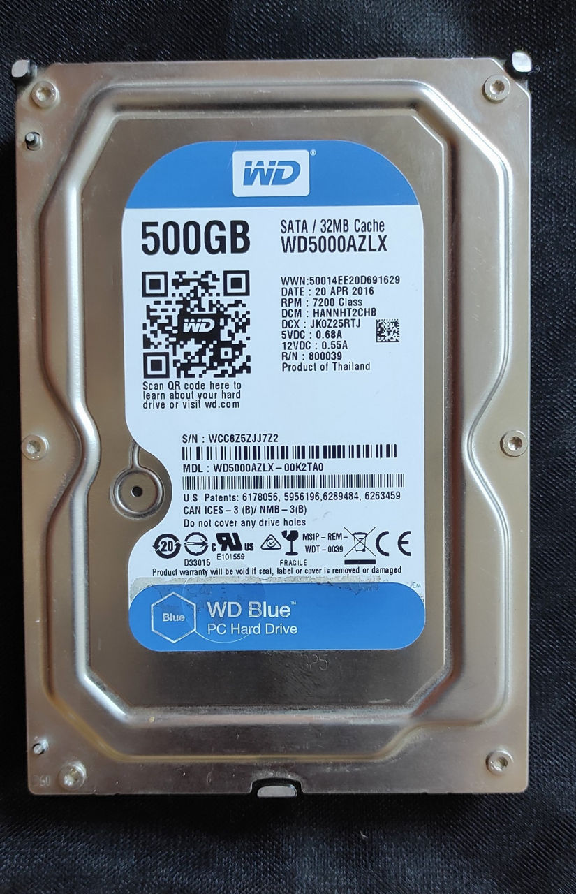 HDD 500 Gb.
