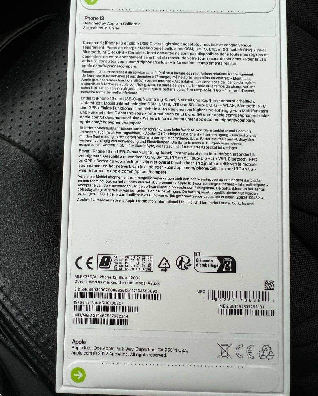 Vind iPhone 13 Blue 128GB sigilat NOU