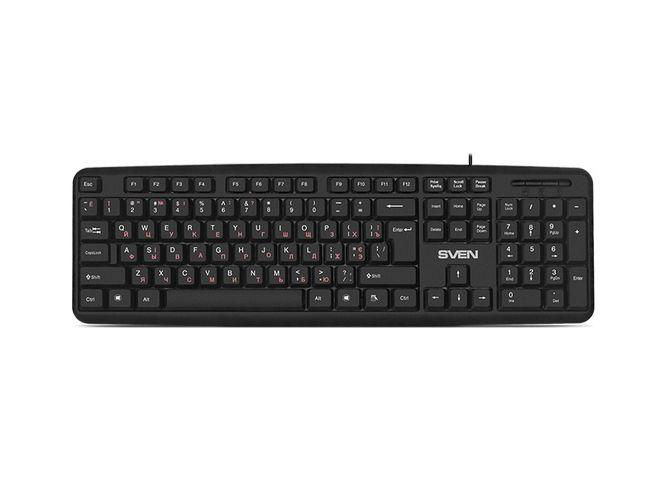Keyboard Sven Kb-S230, Splash Proof, Black, Usb