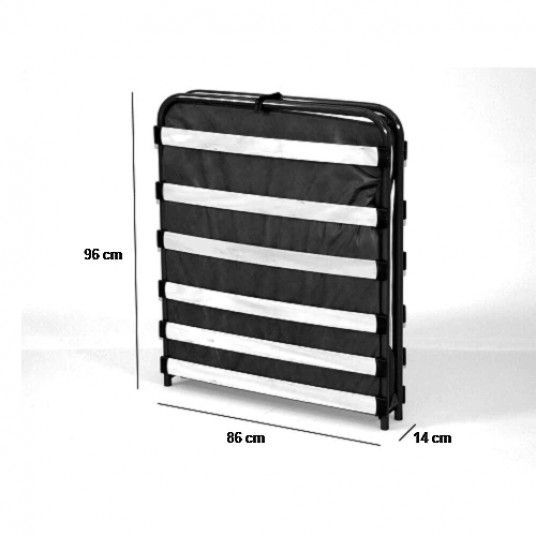 Pat pliant Kring Comfy 80x190 cm include saltea H4 cm suport saltea 12 ...