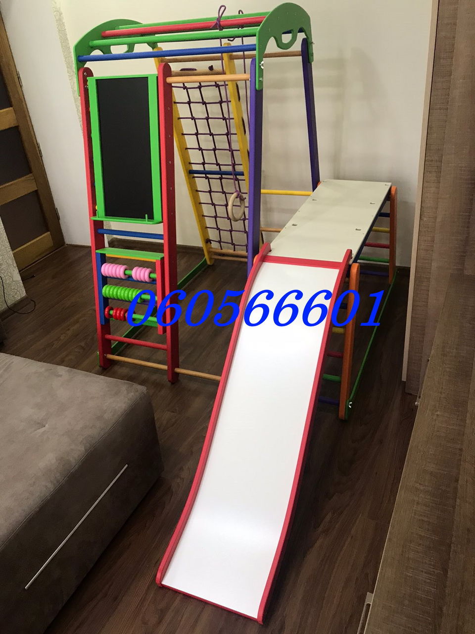 Детский спортивно-игровой комплекс + горка с тумбой! Новый в упаковке ...