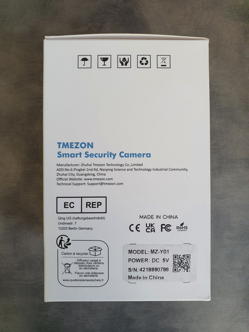 TMEZON MZ-Y01 Smart Security Camera 3MP PTZ 360 IR 1080P WiFi