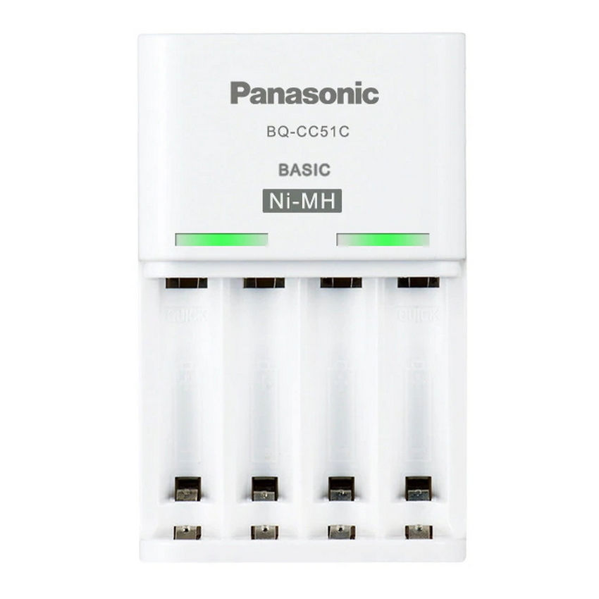 Panasonic "Basic" Charger 4-Pos Aa/Aaa + 4Aa 2000Mah, K-Kj51Mcd40E