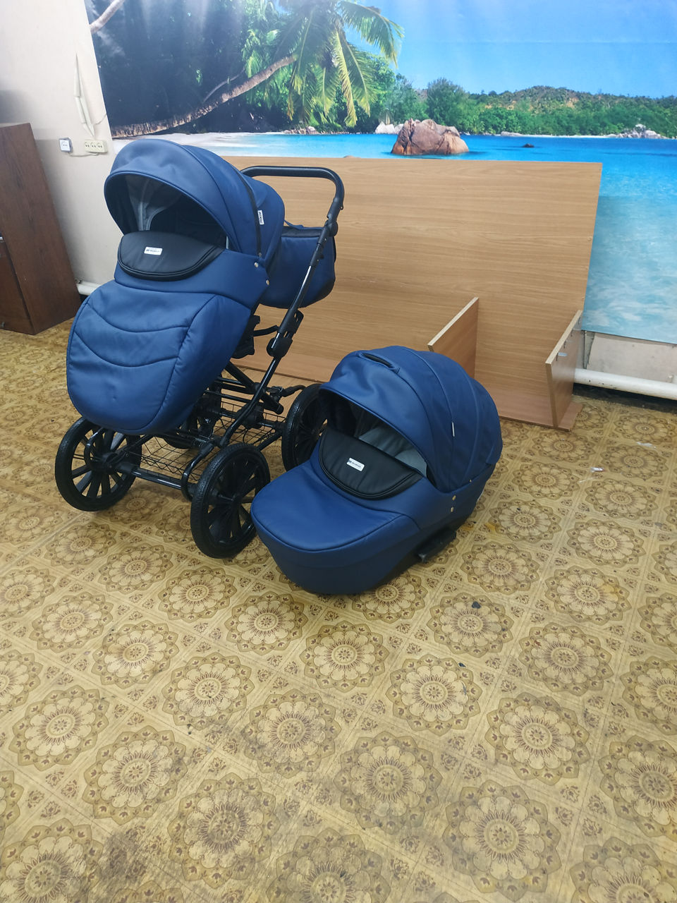 Элегантная очень лёгкая коляска riko sigma prestige 2 в 1 эко кожа!