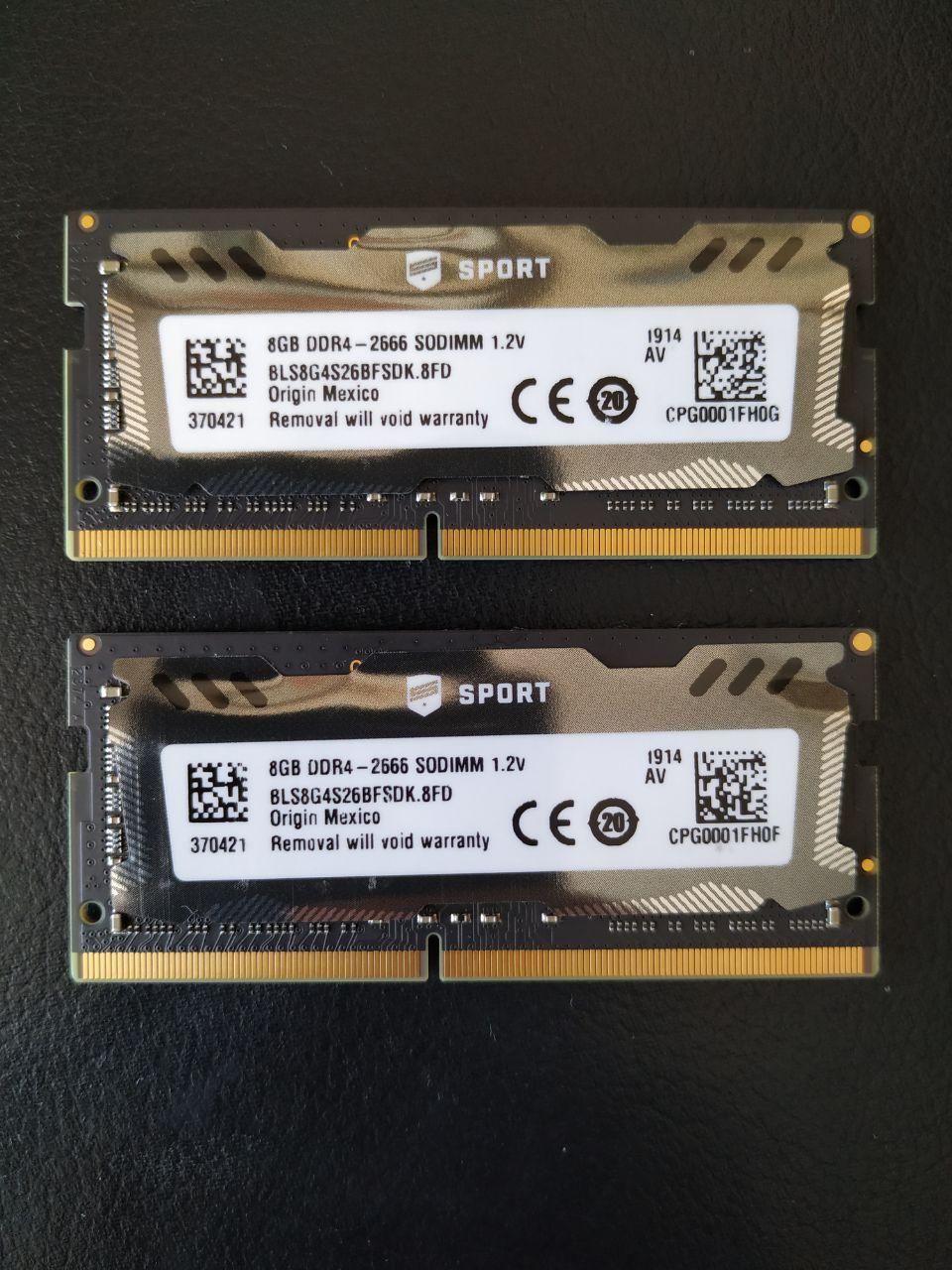 2x8GB Dual Kit DDR4 Crucial Ballistix Sport