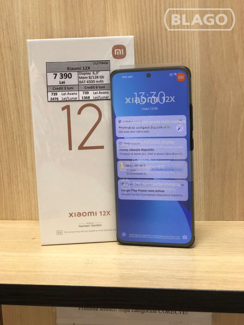Xiaomi 12X 8/128Gb, 7390 lei Nou!!!