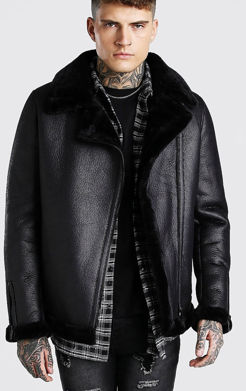 Geaca aviator suede (S,M)