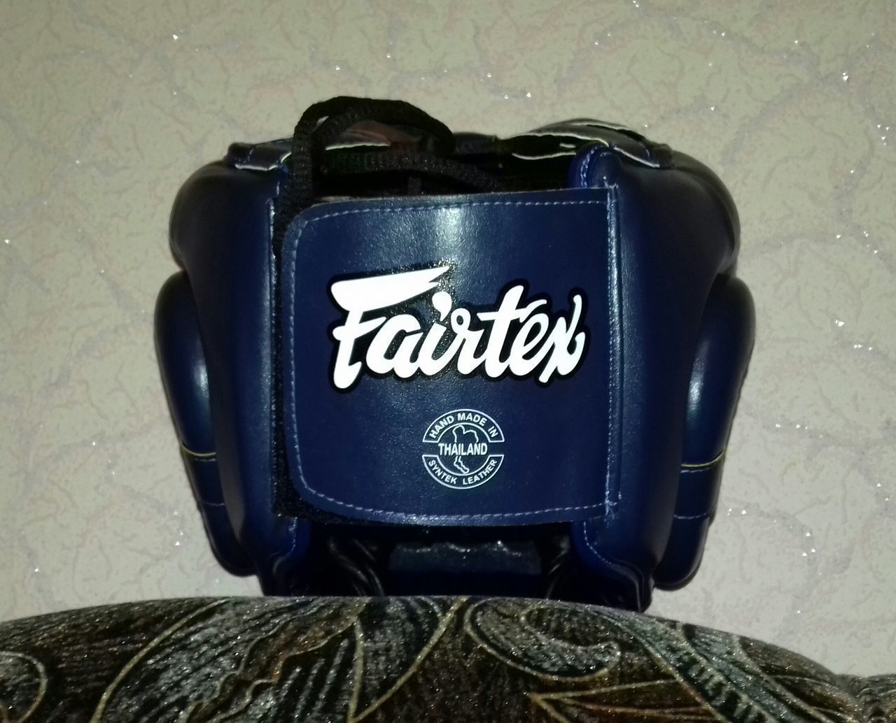 Боксерский шлем Fairtex HG14 синий с защитой носа. Размер шлема " по ...