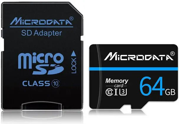 Карта памяти Microdata 64GB Class 10 + SD адаптер SDHC