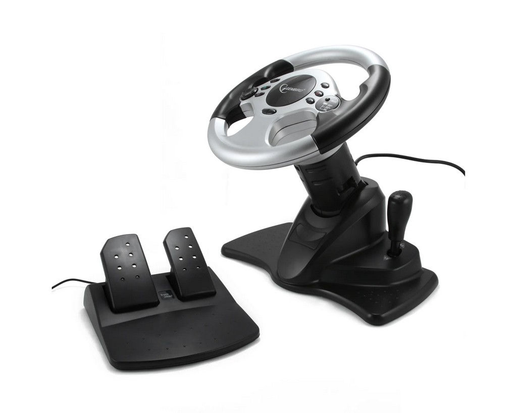 Игровой руль Gembird STR-ShockForce-M RealisticDual vibra USB