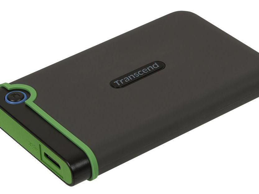 2.0Tb (Usb3.1) 2.5" Transcend "Storejet 25M3S" Slim, Iron Gray, Rubber ...