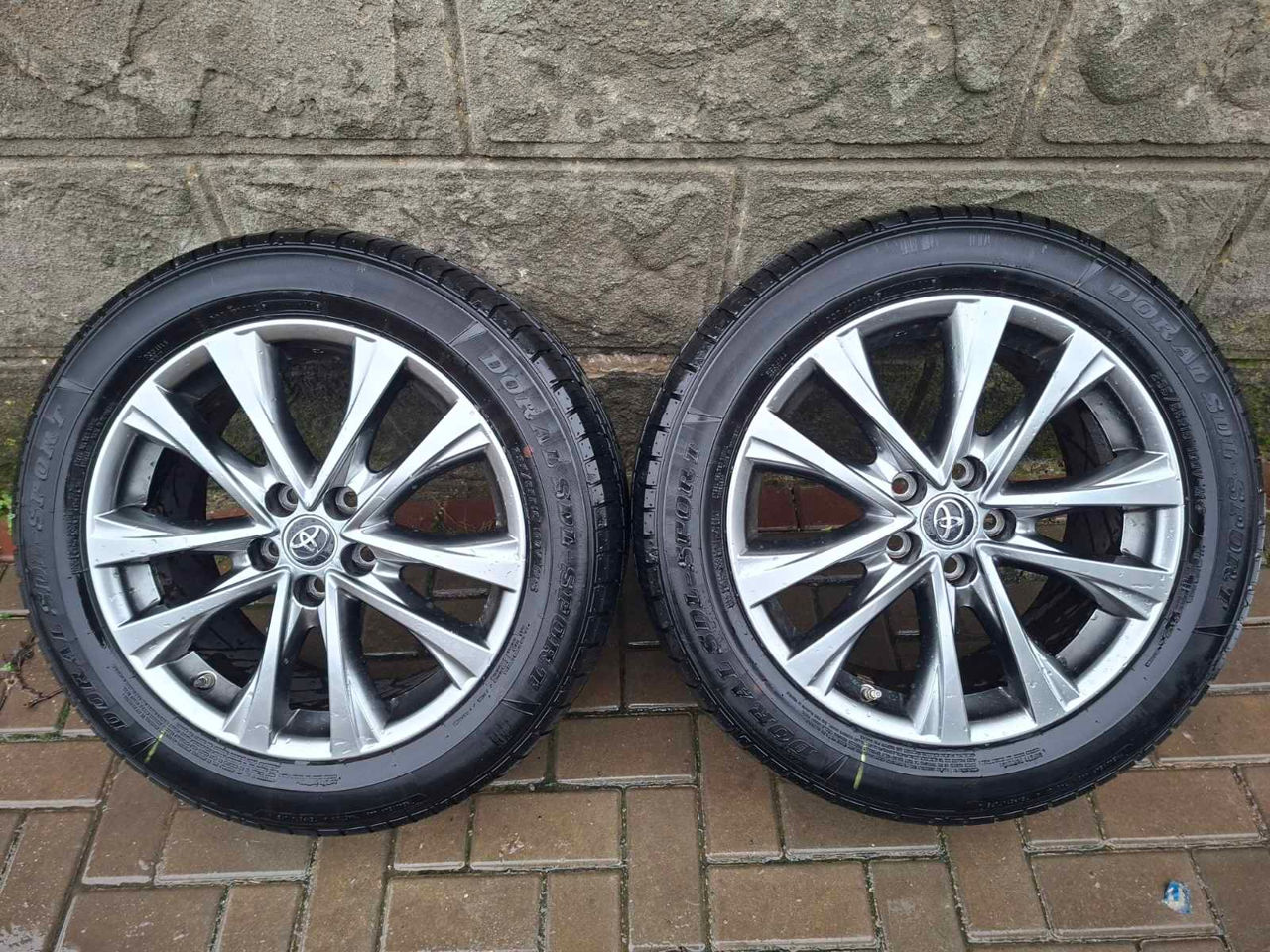 Jante Toyota 18'' OEM Japan + senzori tpms (EU) + anvelope Dunlop 235/ ...