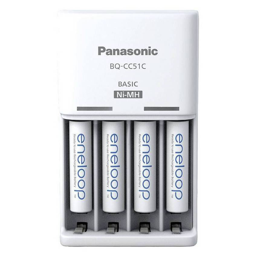 Panasonic "Basic" Charger 4-Pos Aa/Aaa + 4Aa 2000Mah, K-Kj51Mcd40E