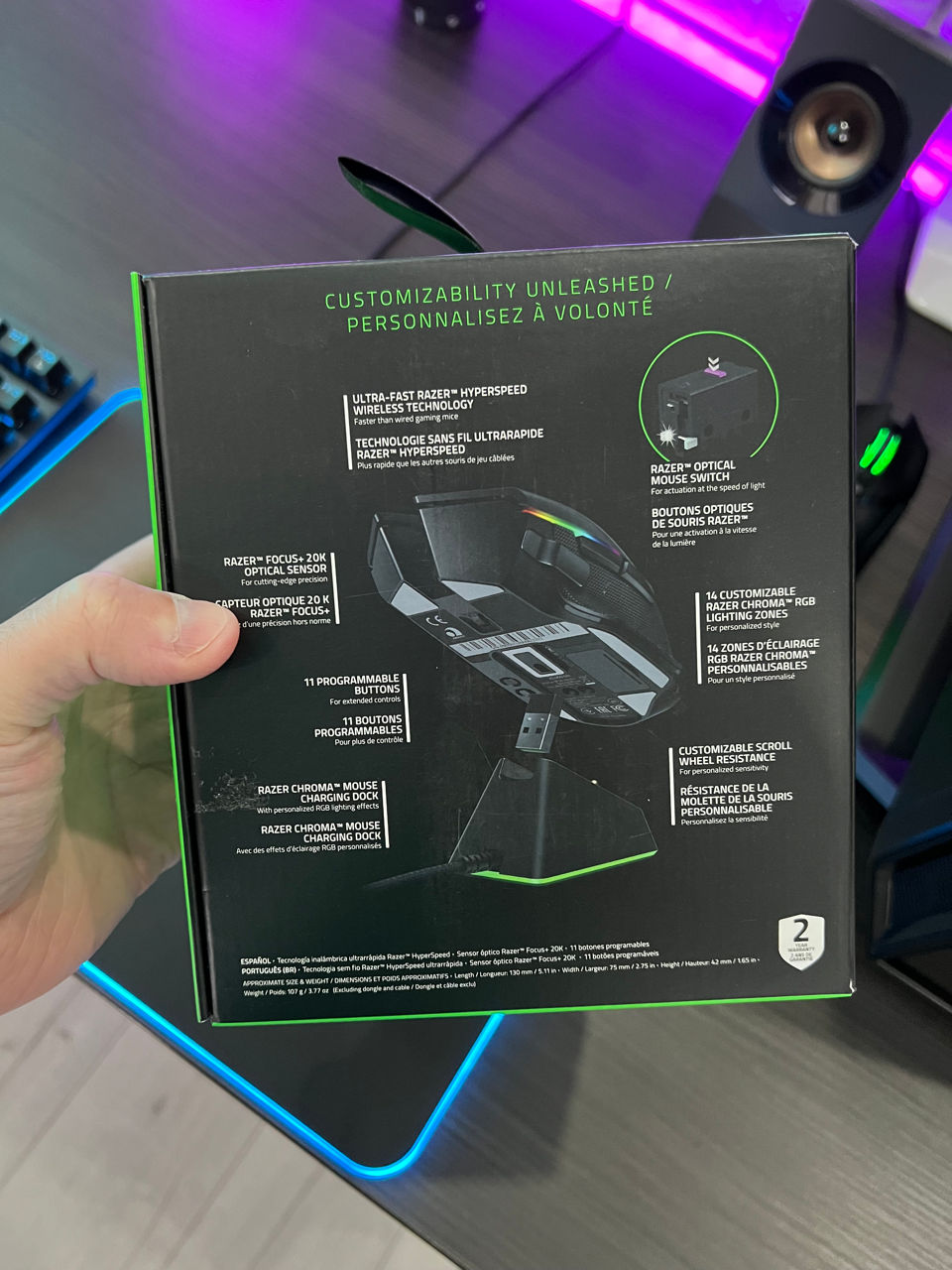Razer Basilisk Ultimate + Charging Dock (20.000 DPI) (RGB)