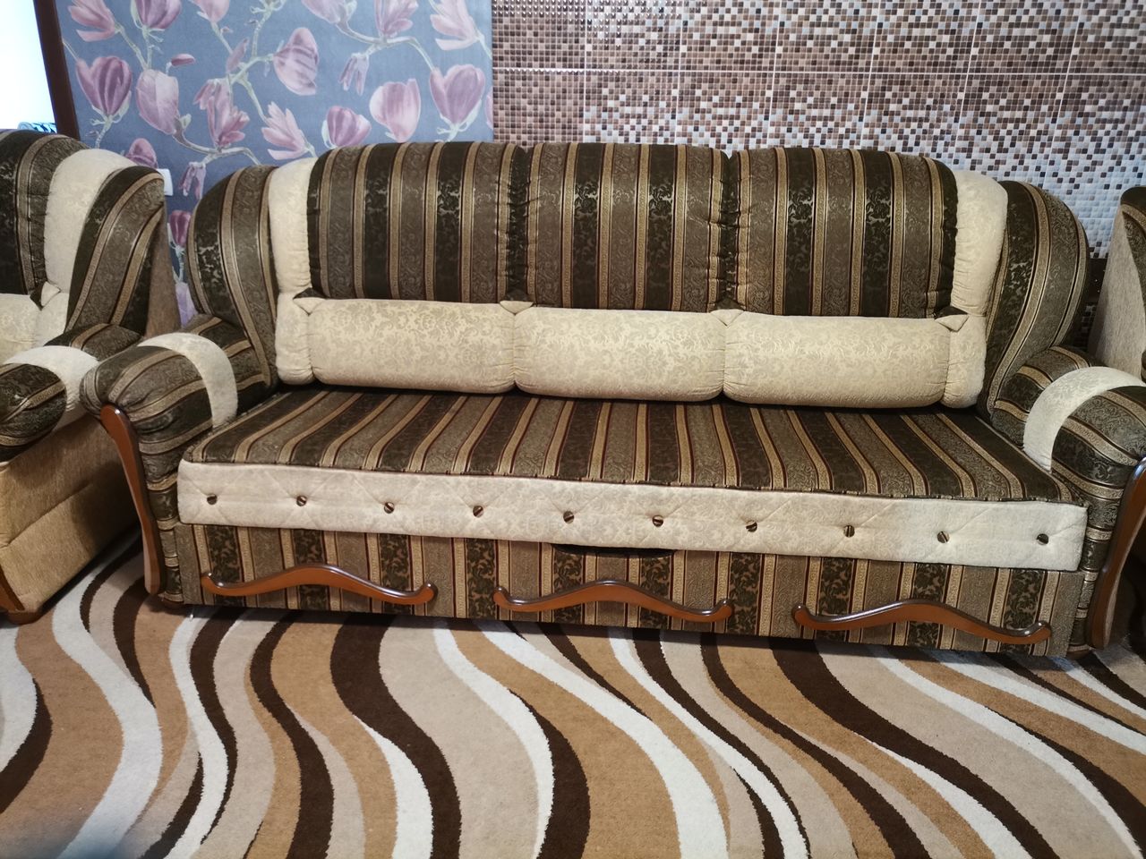 Mobila moale .Sofa si 2 fotolii