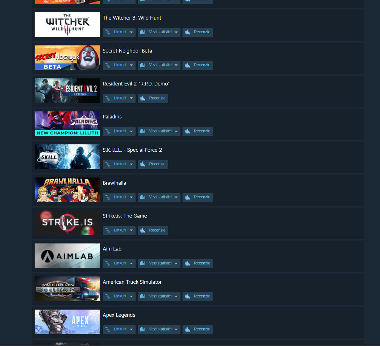 Vand cont Steam level 20