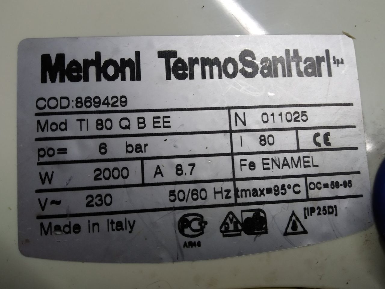 Бойлер БУ / boiler "Ariston" 80 litri