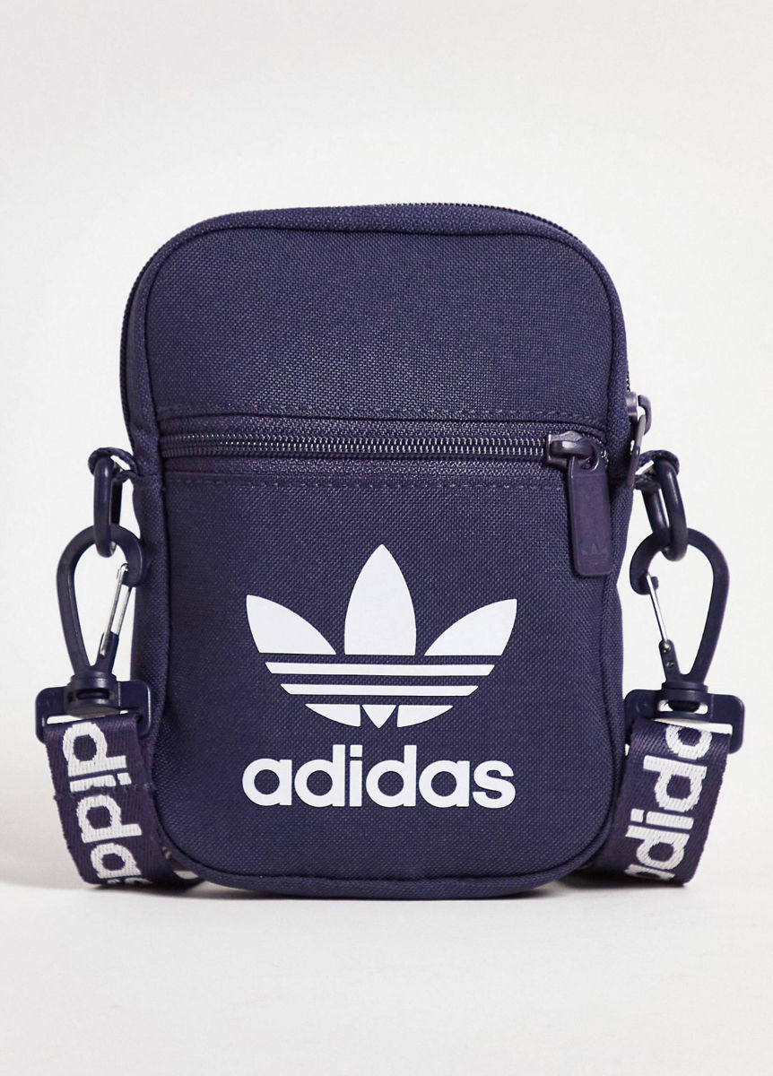 Geantă de corp adidas Originals adicolor cu marcă curea în shadow bleumarin