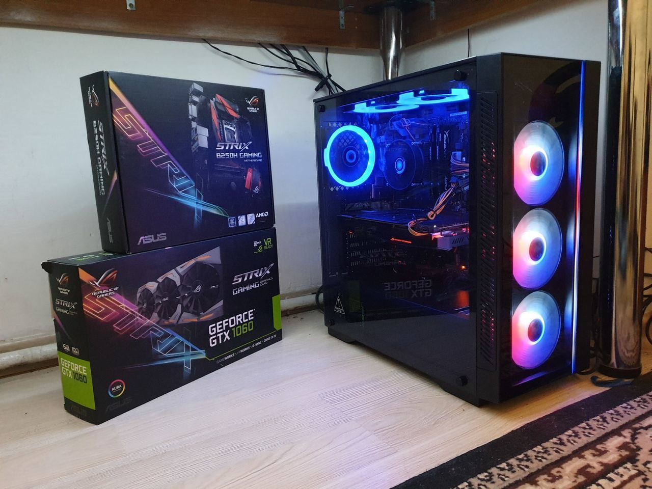 Gaming computer asus rog motherboard videocard 1060 6gb 16gb ram ddr4 ...