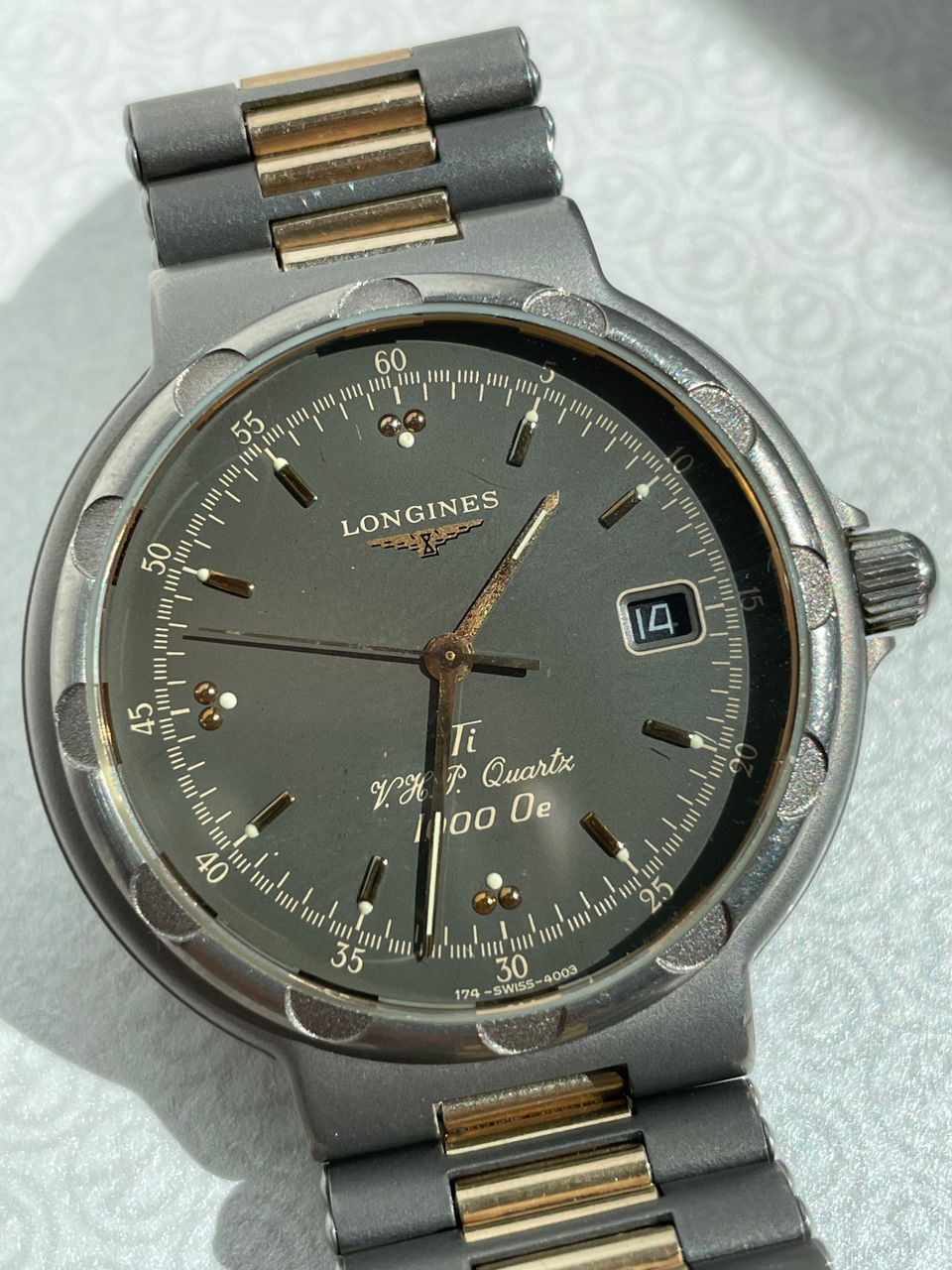 Original Swiss Made Longines Conquest Titanium watch.