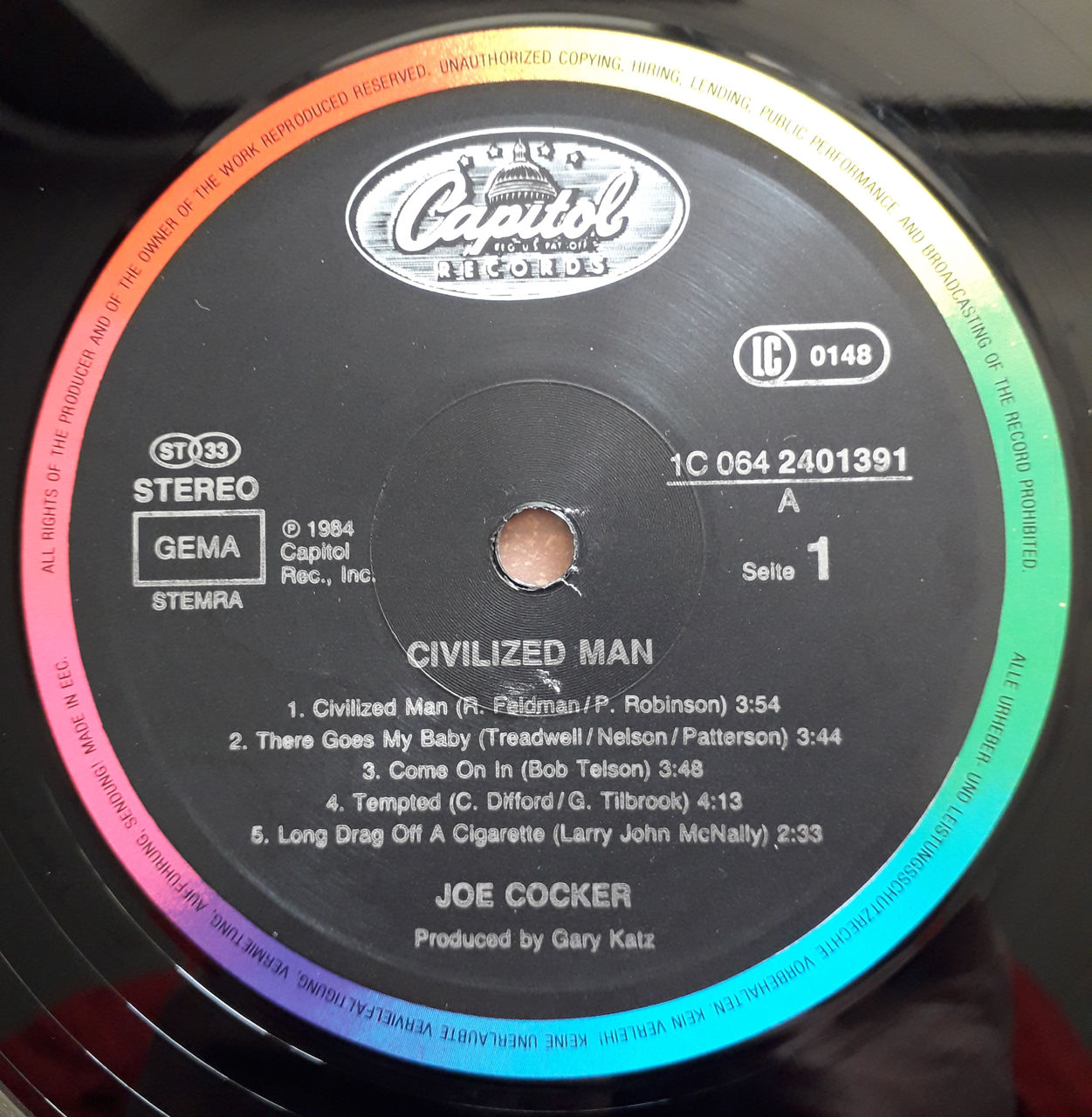 Vinyl Joe Cocker' 1984