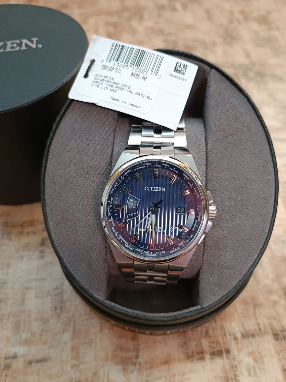 Citizen Radio-Controlled CB0160-51L - вечный календарь, сапфир