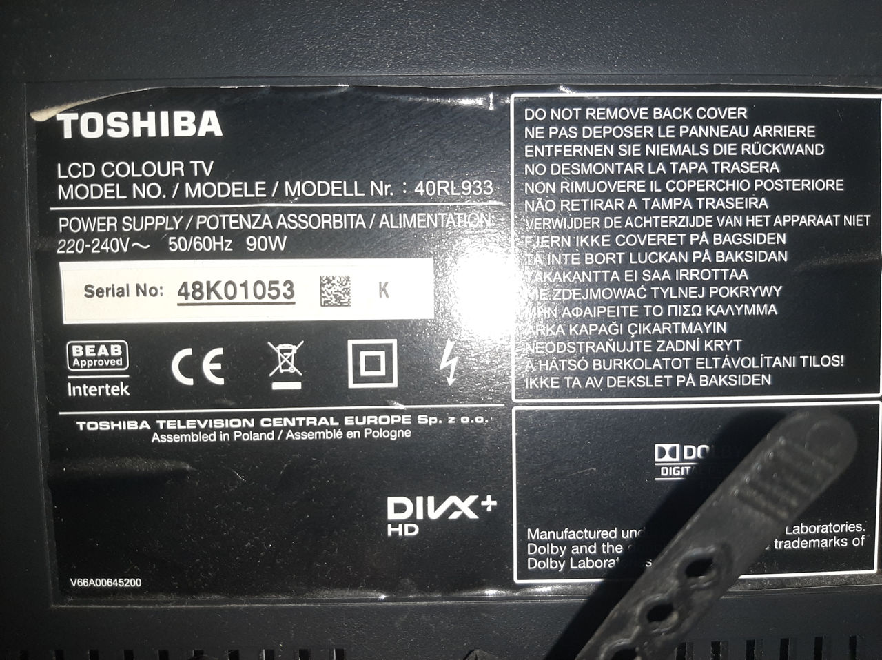 Toshiba 40