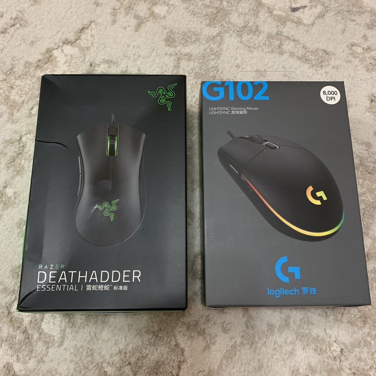 Razer DeathAdder Essential & Mouse Logitech G102