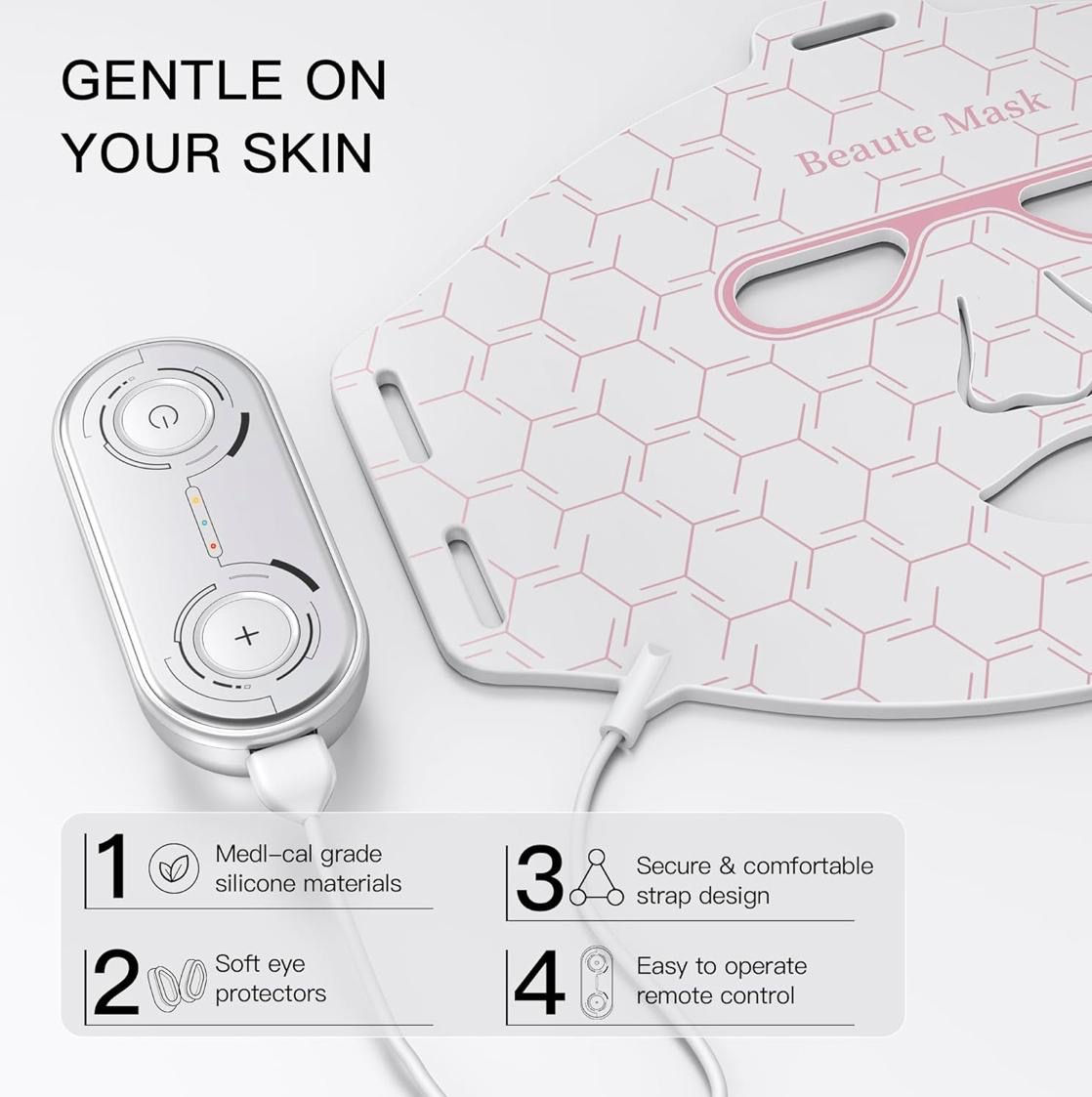 Mască de fată cu LED-URI Iborria LuminaCare mask