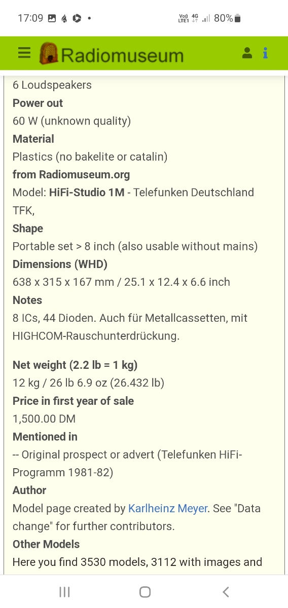 Telefunken Studio 1M
