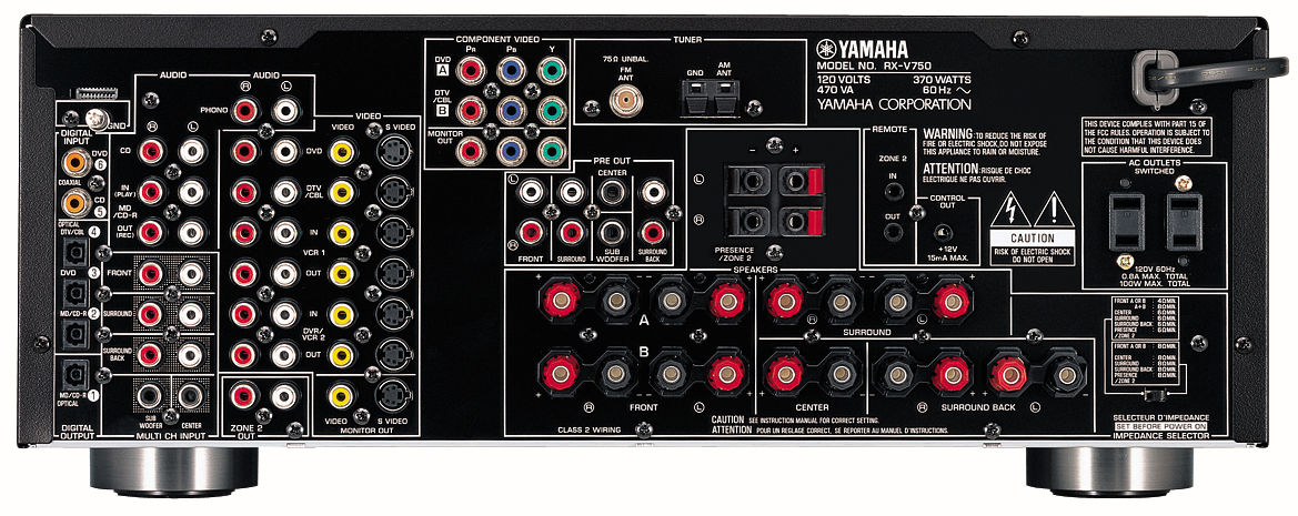 yamaha rx v750
