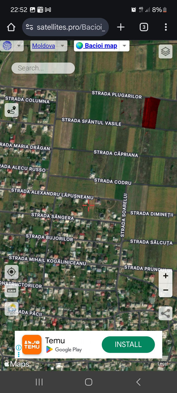 Bacioi str. Sf. Vasile 20 ari 3000 eu/ar Negociabil. Proprietar