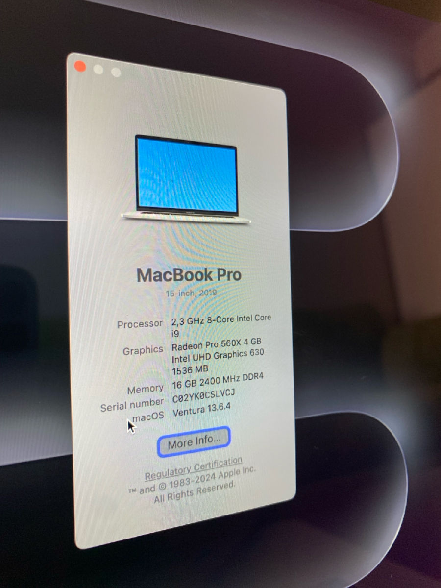 MacBook Pro 15 Late 2019