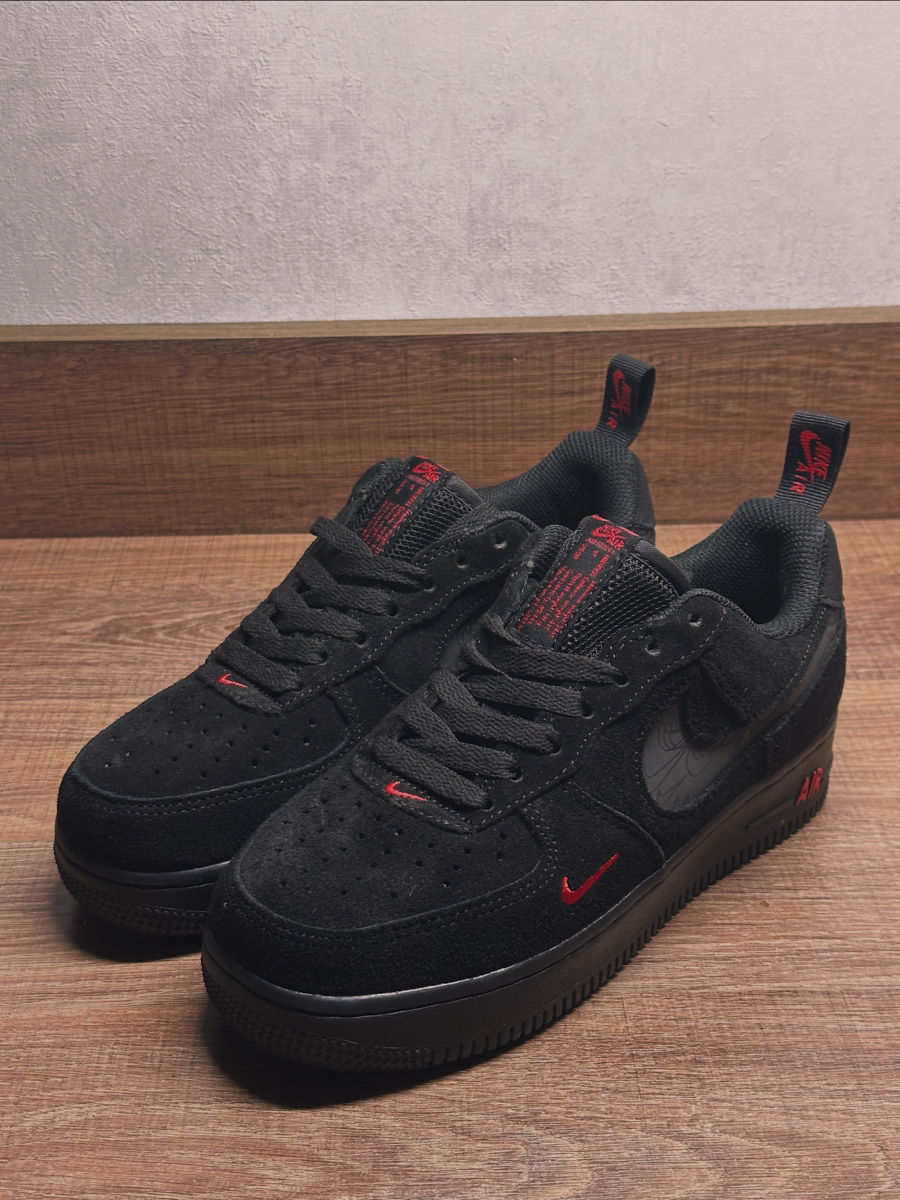 Nike Air Force 1 ' 07 LV8 'Multi-Swoosh - Black Crimson Reflective'