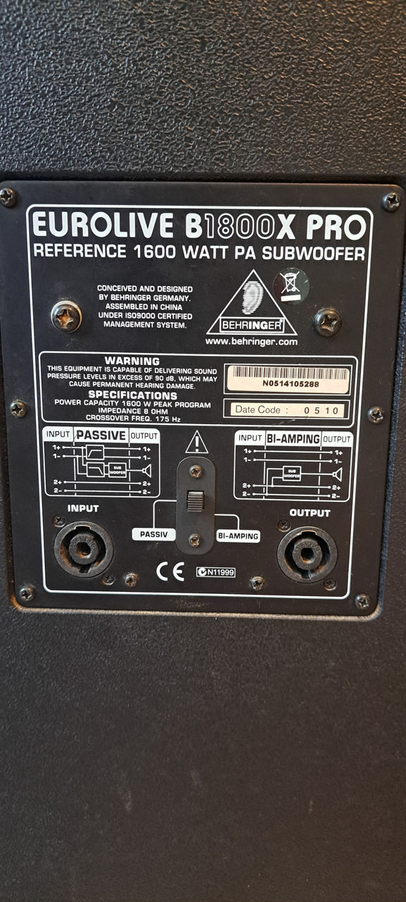 Комплект EV zx4 и Behringer B1800X PRO за 1400€.