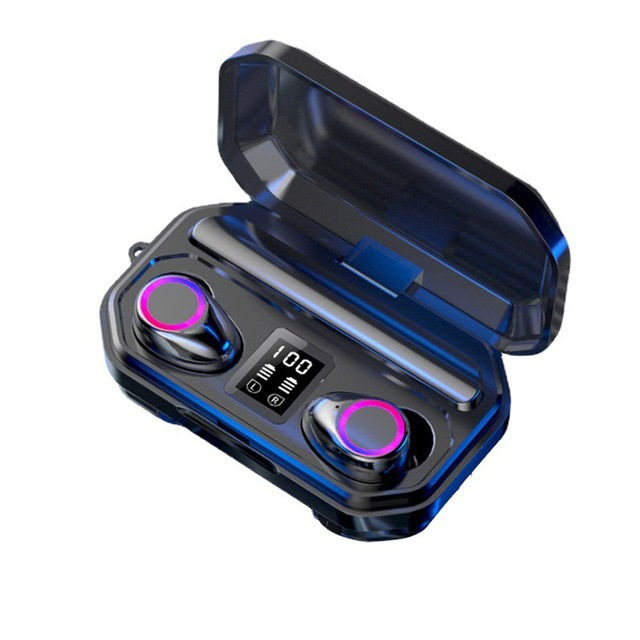 Căști fără fir TWS M12 cu power bank și lanternă led