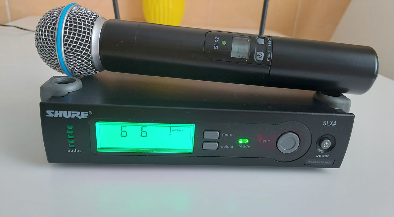 Shure beta 58a Slx4, радиосистема, радиомикрофон, качество.